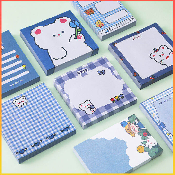 Cute Ins Style Girl Heart Cartoon Bear Girl Sticky Note Message Note ...