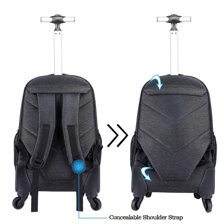 【Piit7Zth】Men's backpack ARCTIC HUNTER Nylon Waterproof 4 Wheeled ...