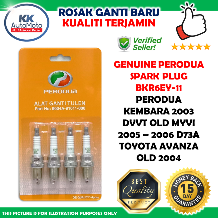 Genuine Proganti Spark Plug BKR6EY-11 Perodua Kembara DVVT Myvi Old ...