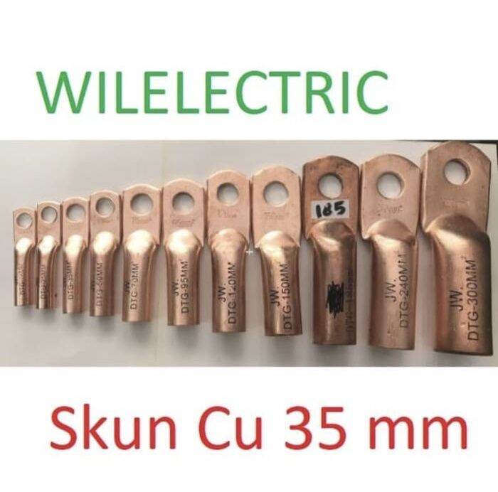 Kabel skun Cu 35 mm / 35mm M10 long scun high quality cable lug DTG ...
