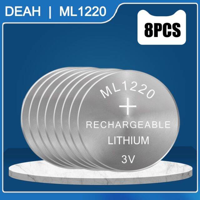 1-10PCS ML1220 1220 3V Lithium Rechargeable Battery CMOS RTC BIOS Back ...