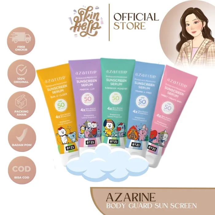 Azarine x BT21 Body Guard Moisturizer Sunscreen Serum 100ml SPF 50 PA+ ...
