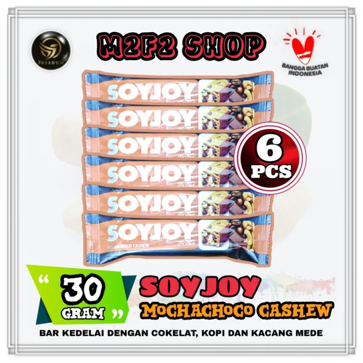 SOYJOY Mochachoco Cashew | Cokelat Kopi & Kacang Mete - 30 gr (Kemasan 6 Pcs) | Lazada Indonesia