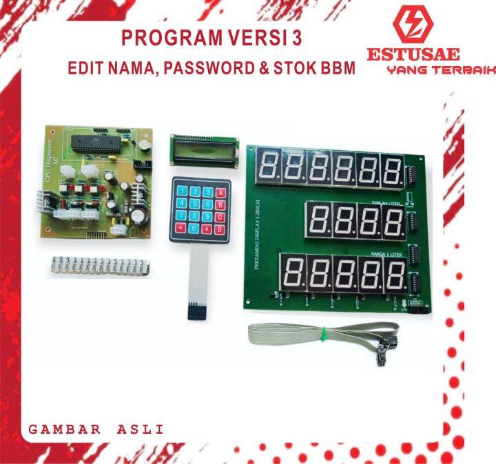 PAKET CPU POMPA AC ATAU SELENOID POM MINI DIGITAL PERTAMINI DISPLAY ...