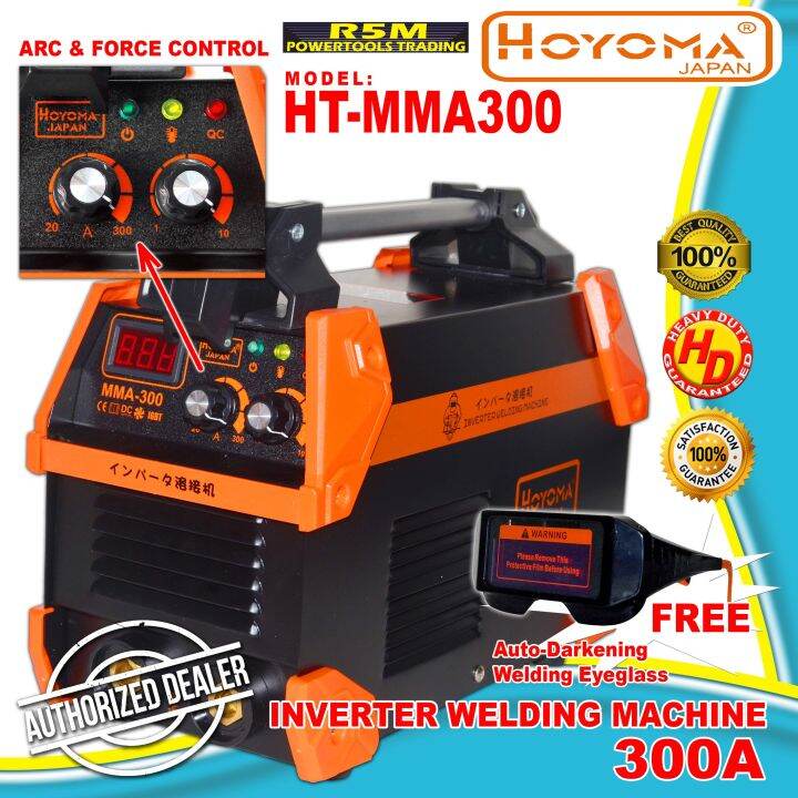 HOYOMA HEAVY DUTY INVERTER WELDING MACHINE 300 AMPERES WITH ARC AND ...