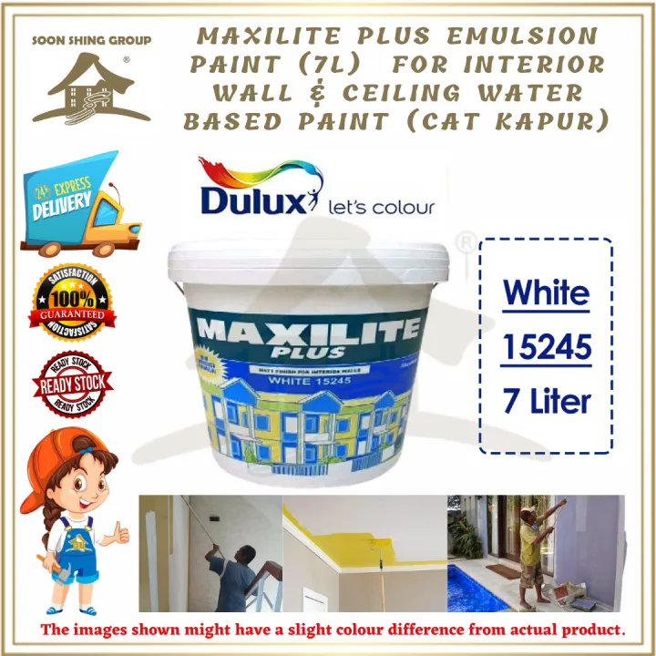 Maxilite Plus Emulsion Paint (7L) For Interior Wall & Ceiling Water ...