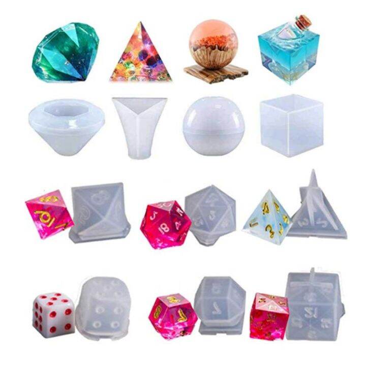 Shapes Dice Fillet Square Triangle Dice Mold Dice Digital Game Silicone ...