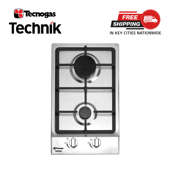 Tecnogas Technik 30 cm 2 Gas Burners Built-in Hob TBH3020CSS2 (Stainless Steel) | Lazada PH