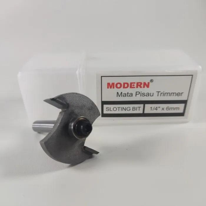 Mata Profil Pisau Trimmer / Router Sloting Bit 1/4 inch x 6 MM Modern ...