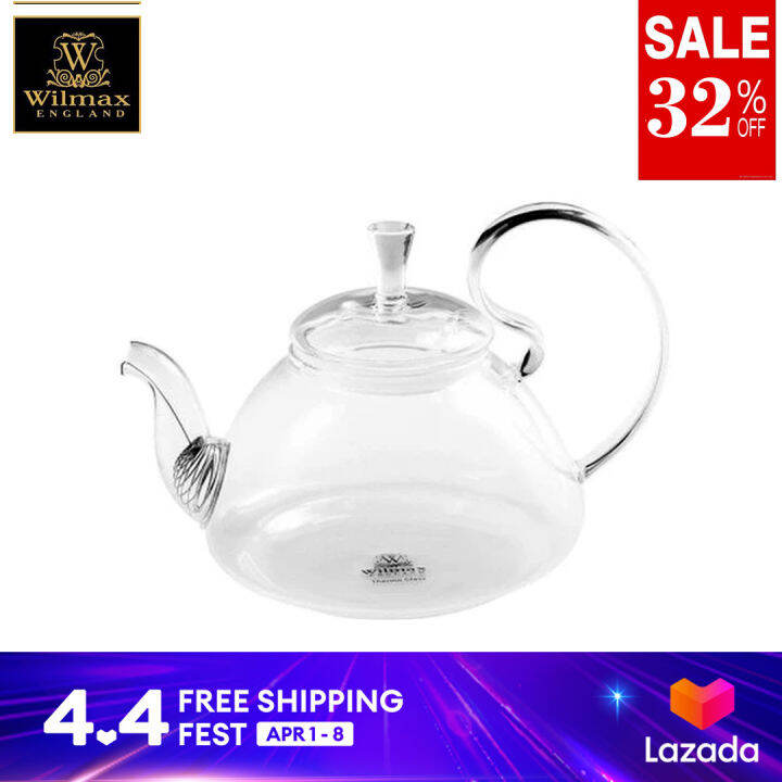 Wilmax England Thermo Glass Tea Pot 40.6 / 1200 ML | Lazada PH