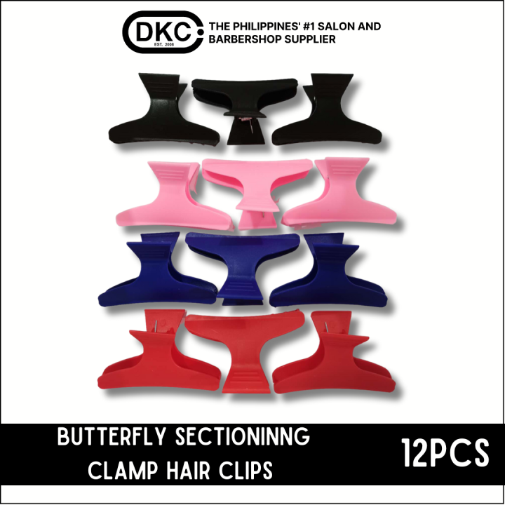 Assorted Color Professional Butterfly Sectioning Styling Hair Clamp ...