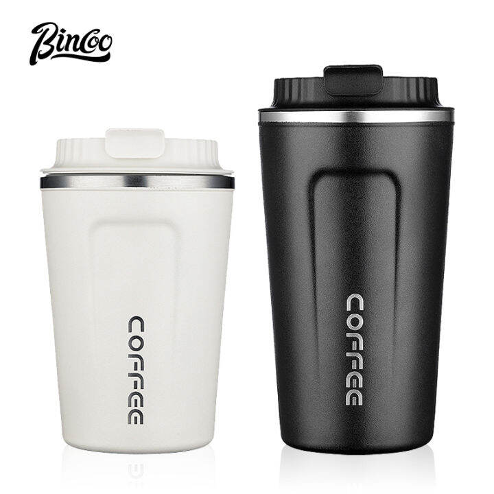 BINCOO 380ML/510ML Heat Preservation Mug 304 Stainless Steel Coffee Cup with Lid Vacuum Flask ...