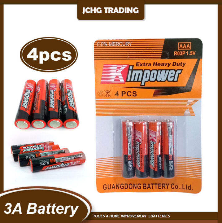 JCHG Kimpower Extra Heavy Duty AAA Battery R03P 1.5V | Lazada PH