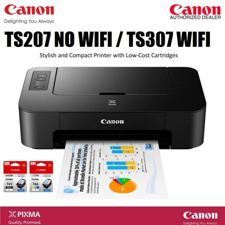 Canon TS307 / TS207 / MG2577S / MG3070S Wifi Single Function Color ...