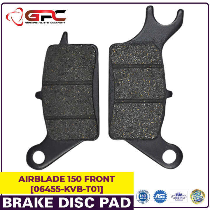 GPC Honda Airblade 150 Front Brake Disc Pad Set [06455-KVB-T01] | Lazada PH
