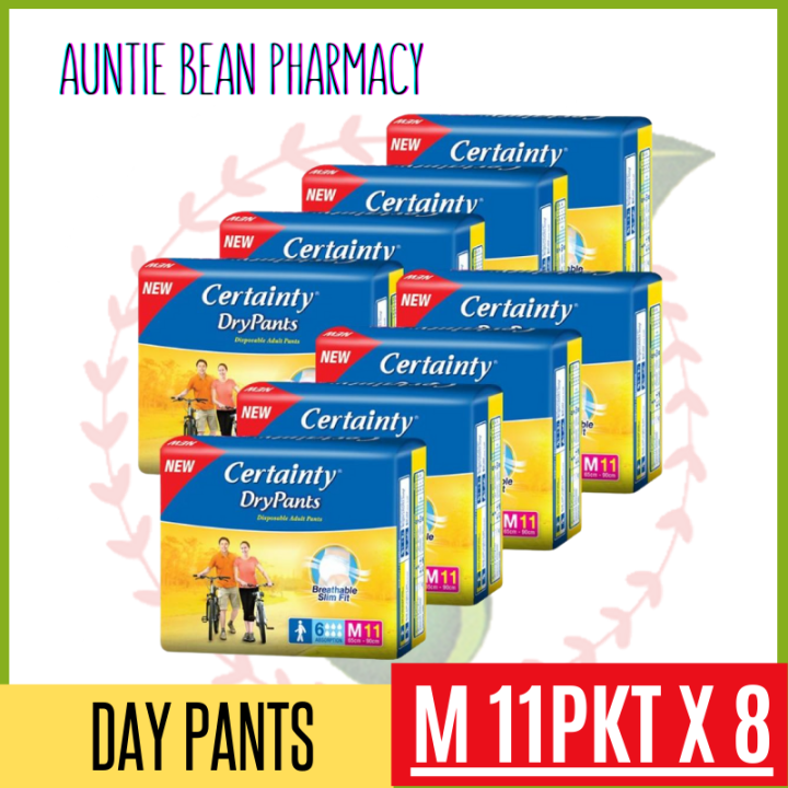 [8 Packs] M 11's Certainty DryPants DayPants Disposable Adult Pants ...