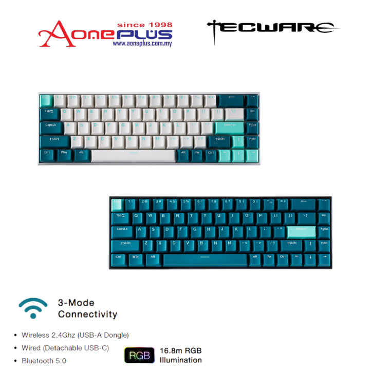 (AONE PLUS SS2) Tecware B68+ Wireless Mechanical Keyboard | Lazada