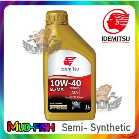 MINYAK PELINCIR IDEMITSU 4T 10W-40 SL/MA Semi-Synthetic MOTOR ENGINE OIL (1 LITER) | Lazada