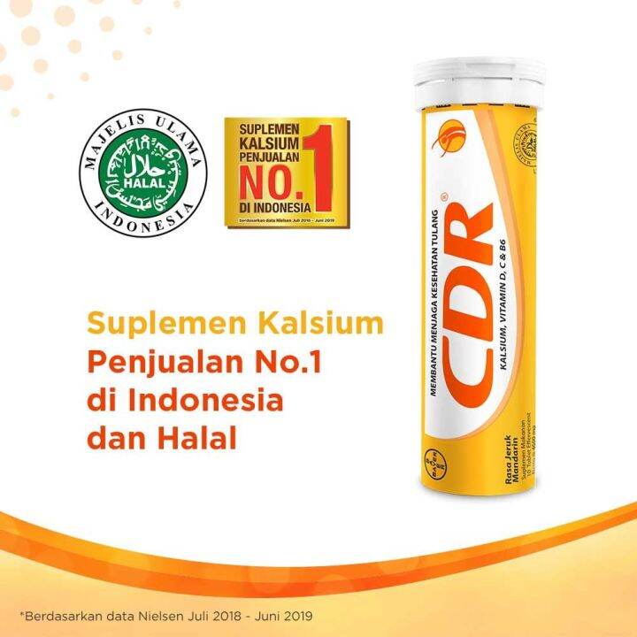 CDR Vitamin C D dan Kalsium Isi 10 / 15 Tablet | Lazada Indonesia