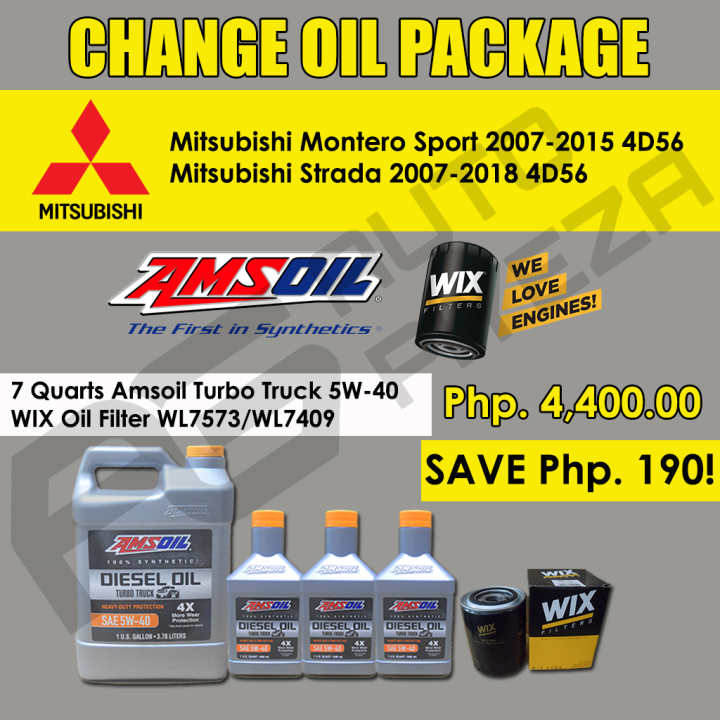 CHANGE OIL PACKAGE for Mitsubishi Montero Sport/Strada 2.5 4D56 (7 ...