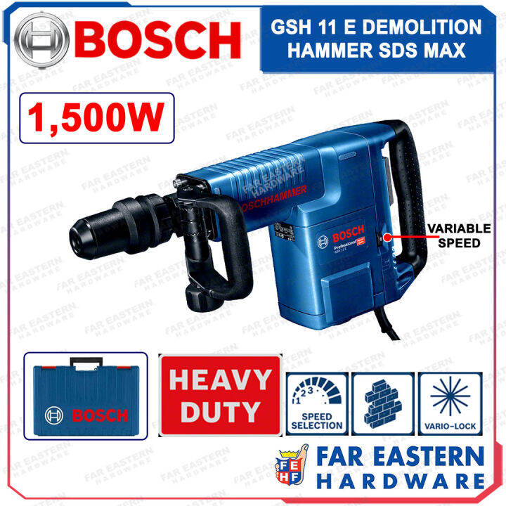 BOSCH GSH 11 E Demolition Hammer SDS max Jackhammer 1500W RBPTCD | Lazada PH