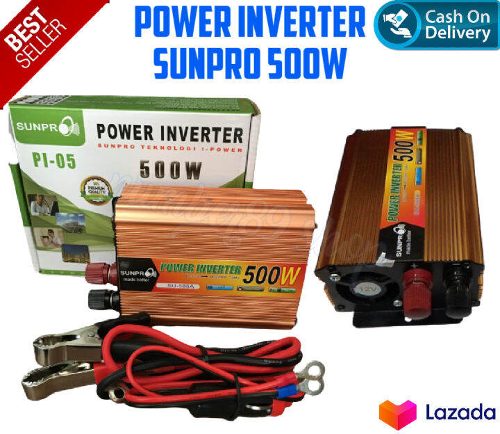 Power Inverter 500W Sunpro PI 500 Power Inventer 500W Sunpro Inverter ...
