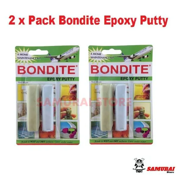 (2 x Set) 60g BONDITE Epoxy Putty Filler Bonding Stick Water Leaking ...