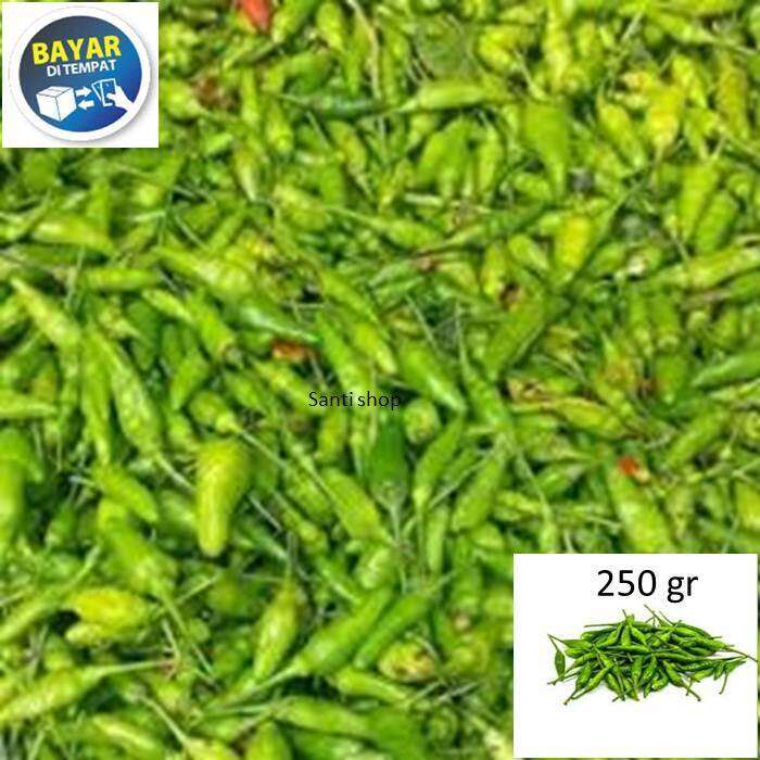 cabe rawit hijau super berat 250 gr | Lazada Indonesia