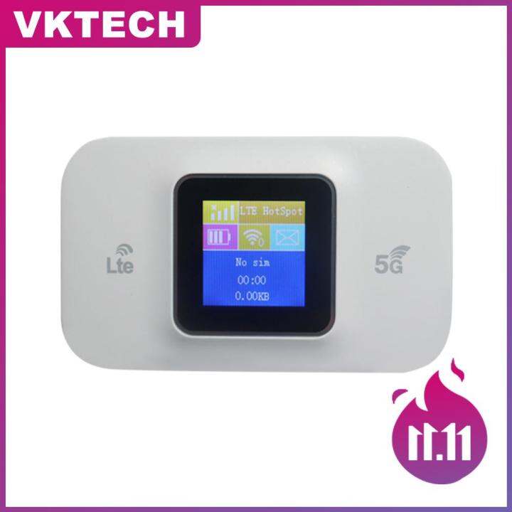 [Vktech]Lte Modem 150Mbps Pocket 4G LTE WiFi Adapters Color LCD Display SIM Card Built-in ...