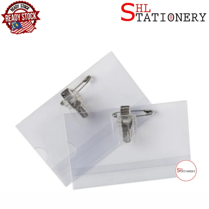Square PVC Name Badge With Clip & Pin | Lazada
