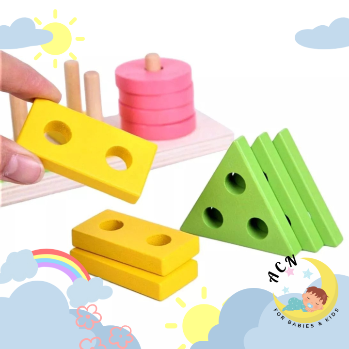 5 Column Shape Matching Geometric Sorting Board | Lazada PH