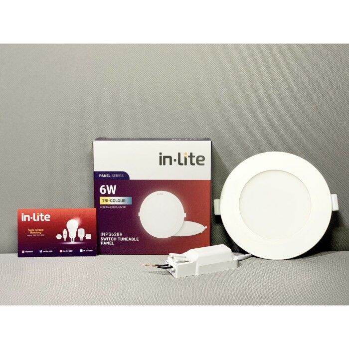 LAMPU LED PANEL INBOW TRI-COLOUR INLITE 6W 6 WATT - INPS628R ST ...