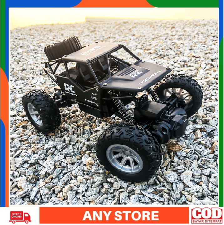 RC Rays Rock Crawler Mobil Mainan Alloy Metal 1:18 Offroad Remote ...