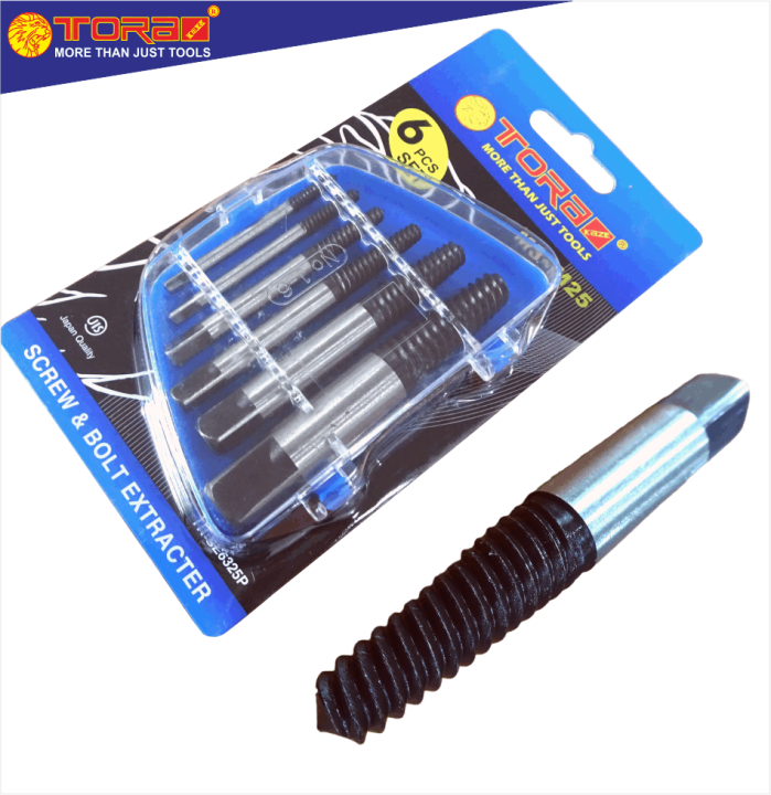 TORA Screw & Bolt Extracter 6 Pcs - Pembuka Baut Rusak / Patah Manual ...