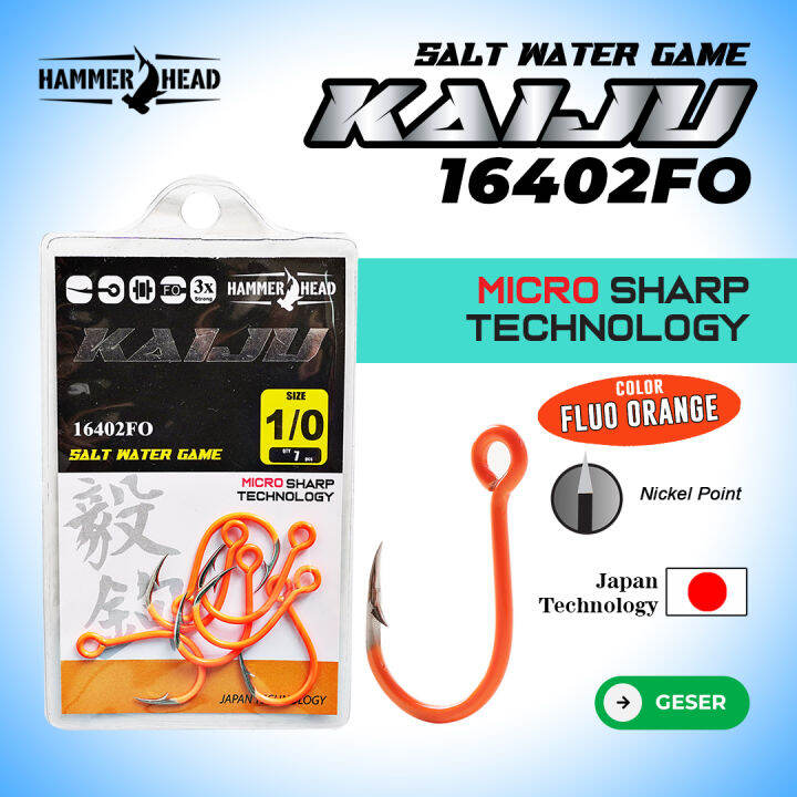 kail pancing single hook hammerhead kaiju 16402FO salt water game japan ...