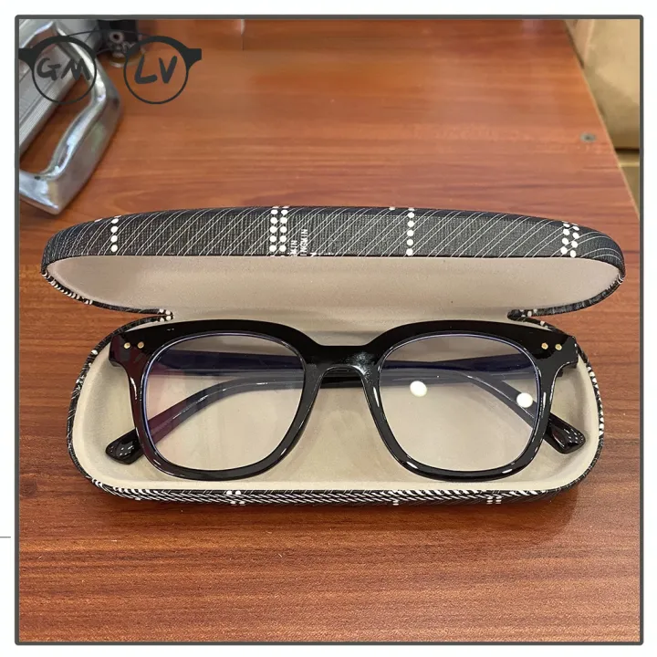GMLV Black Glasses Transparent Korean Fashion Blu-ray Glass Square ...