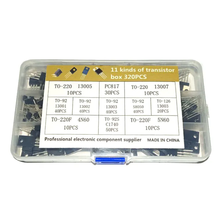 Fenteer 320x General Purpose Transistor assortment Parts 11 Values for ...