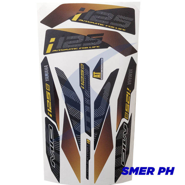 Yamaha Mio i125s 2022 Black Coffee Reflectorize Decal HIGH QUALITY ...