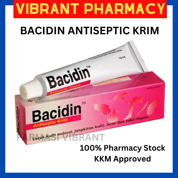 Bacidin Antiseptik Krim 15 g Krim Antiseptik untuk menyahkuman pada ...