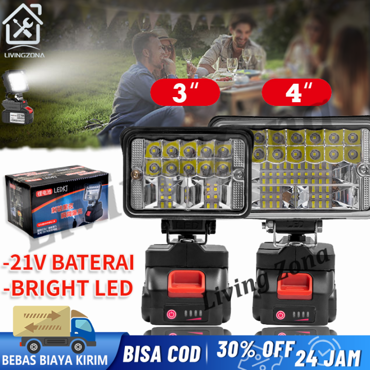 Lampu Tembak Baterai Emergency Lampu Sorot Pergudangan Proyek Lampu Led ...