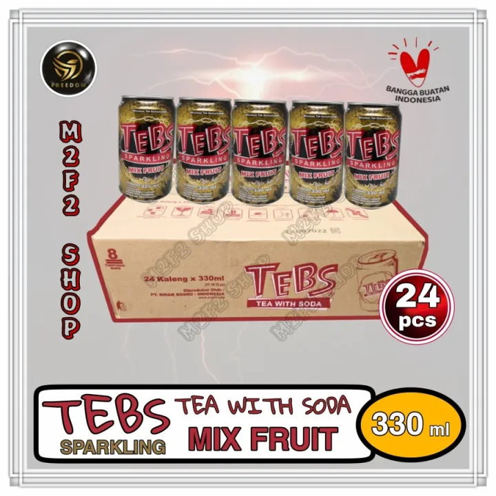 TEBS Sparkling Mix Fruit Can | Minuman Teh Soda Kaleng - 330 ml (Kemasan Karton) | Lazada Indonesia