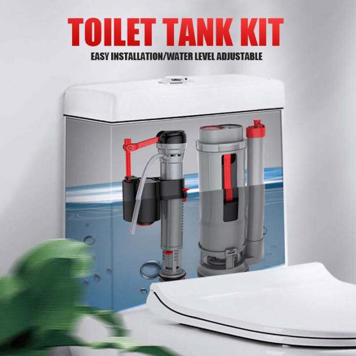 1 Set 202428cm Toilet Water Tank Repair Fittings Kit Original Cistern Dual Flush Valve With Push ...