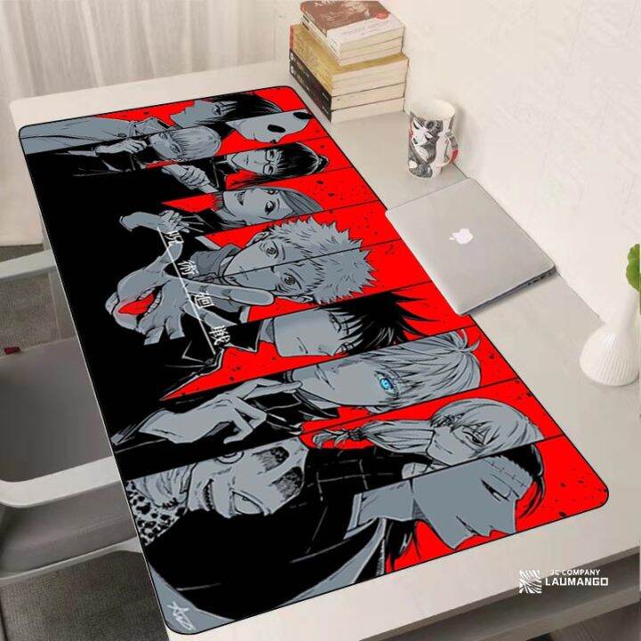Mouse Pad Anime Jujutsu Kaisen Mousepad Pc Gamer Cabinet Keyboard Desk ...