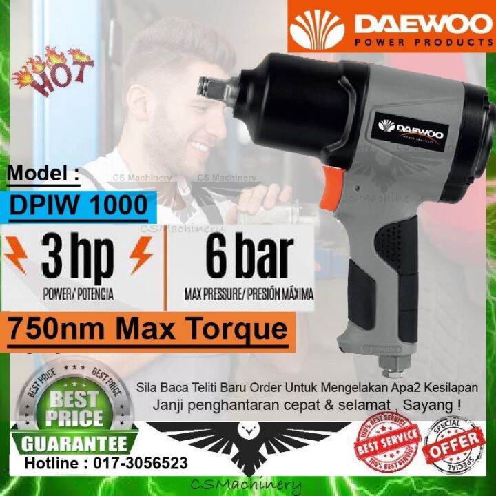 DAEWOO DAPIW1000 Professional Air Impact Wrench 1/2" (750Nm) | Daewoo ...
