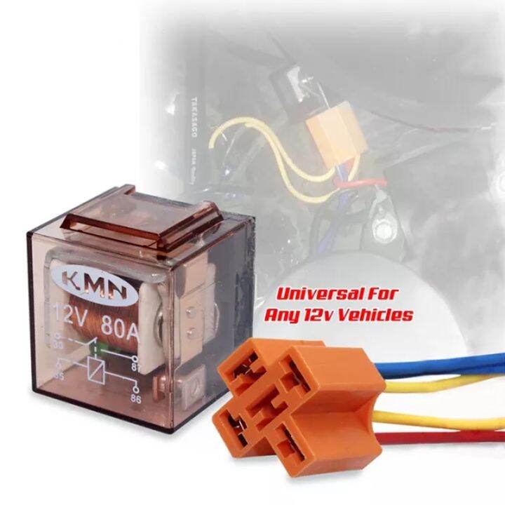 12V Universal Horn Relay Mini Driving Light Relay Transparent Socket ...