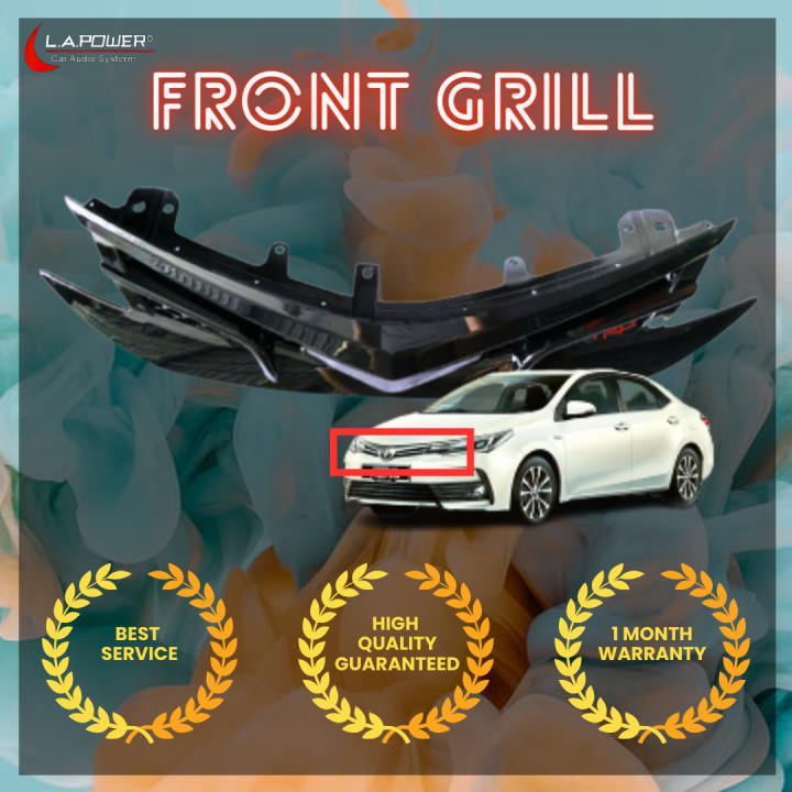 TOYOTA ALTIS 2017-2019 TRD FRONT GRILL GRILLE GLOSSY BLACK COLOUR ABS ...