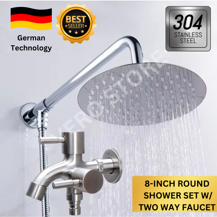 Best Seller Premium Round 8-Inch Ultra Thin 304 Stainless Steel Rain ...