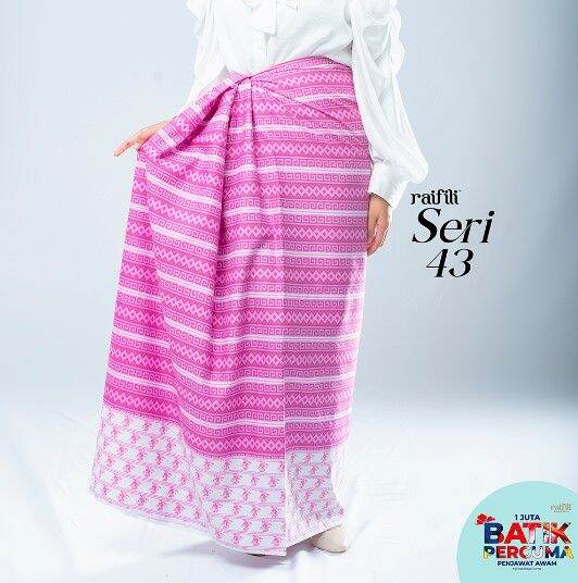 [Batik Outlet] Kain Cotton Batik Raifili SERI 43 Sarong Boleh Dijadikan ...