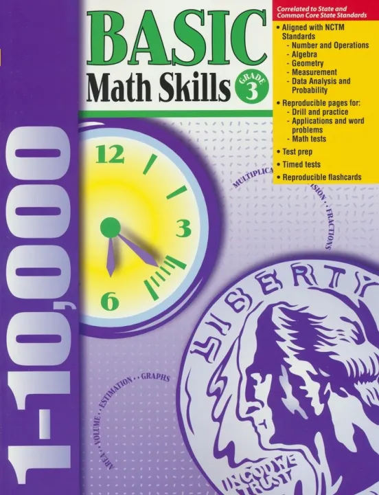 (261) Basic Math Skills Workbook, Grade 3 Primary | Lazada