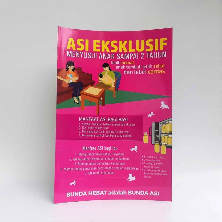 Poster ASI Eksklusif, Poster Edukasi Pemberian ASI Eksklusif | Lazada ...